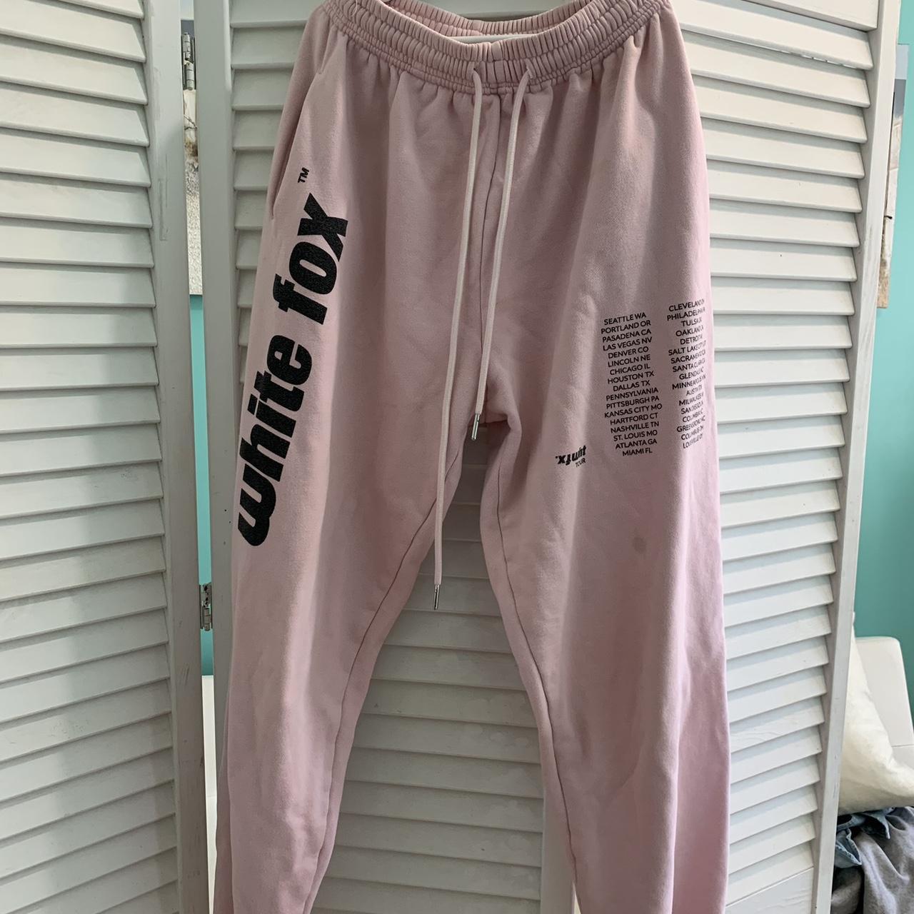 Pink white fox sweat pants size XS Fairly worn,... - Depop