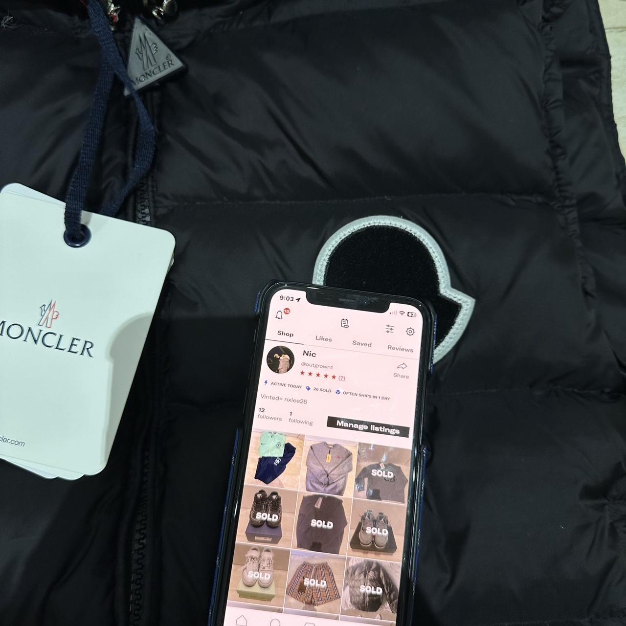 moncler gilet velvet badge edition Size:... - Depop