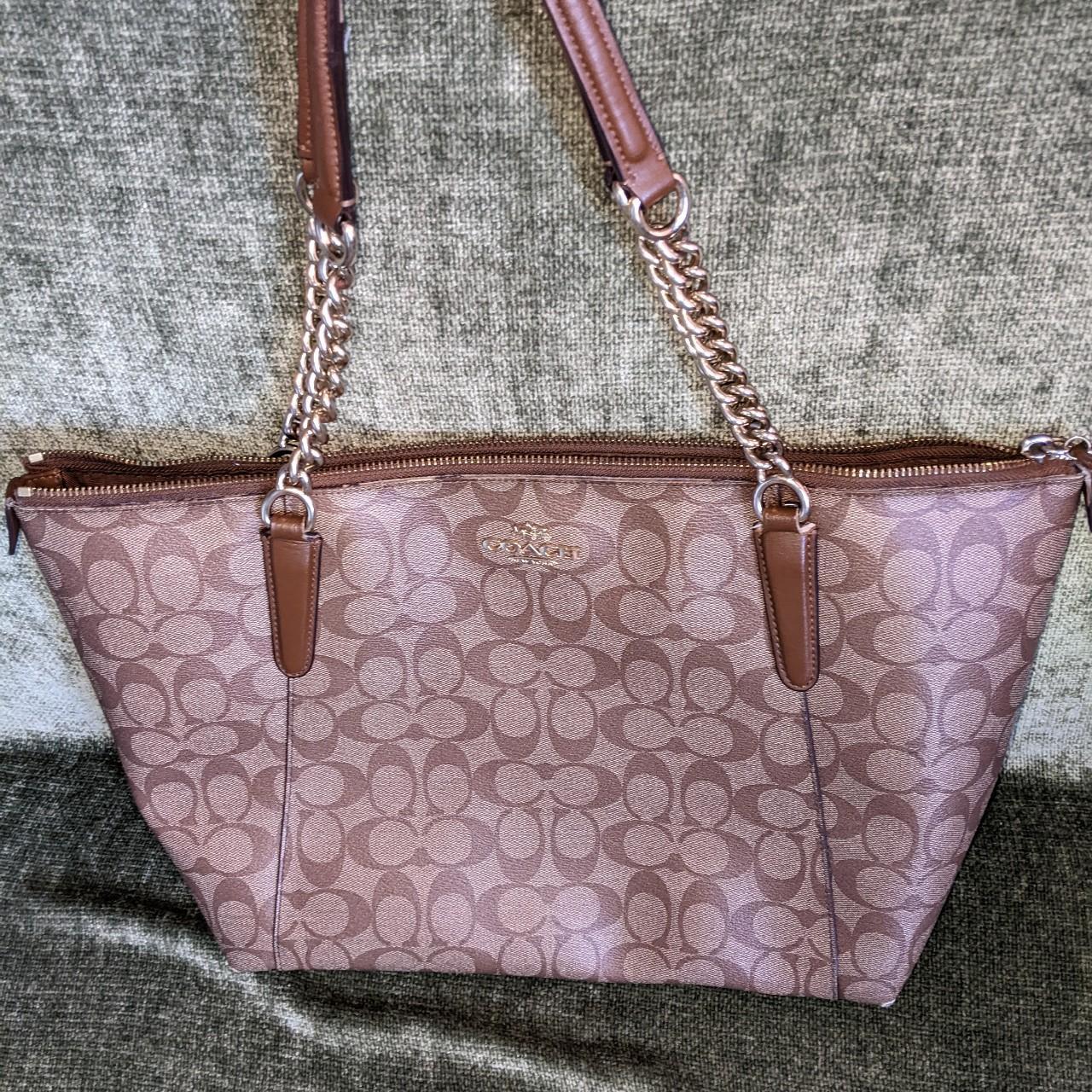 Coach Ava chain logo tote is in fair condition. The... - Depop