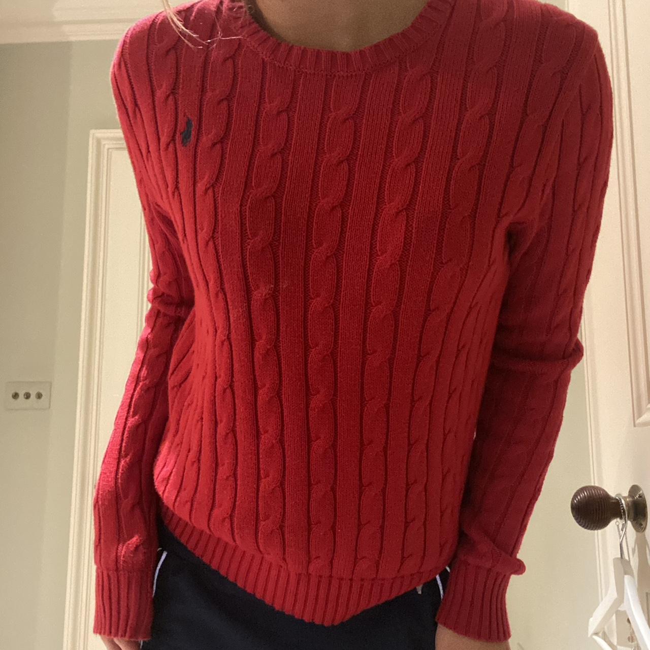 red ralph lauren jumper great condition super comfy - Depop