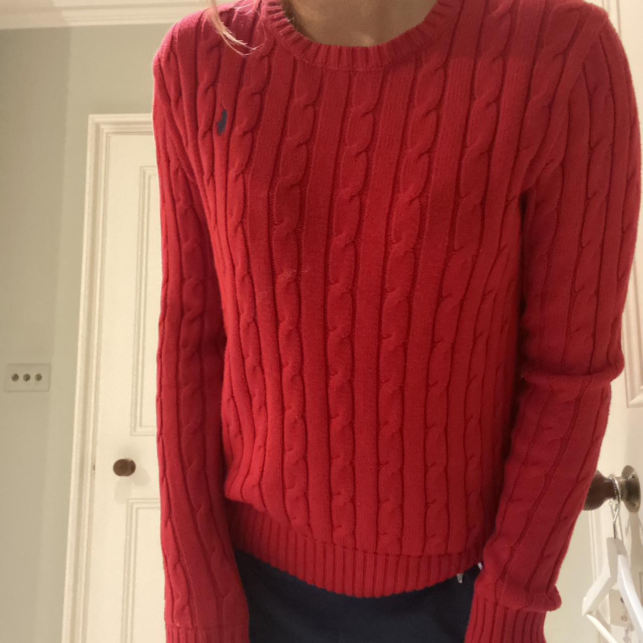 red ralph lauren jumper great condition super comfy - Depop
