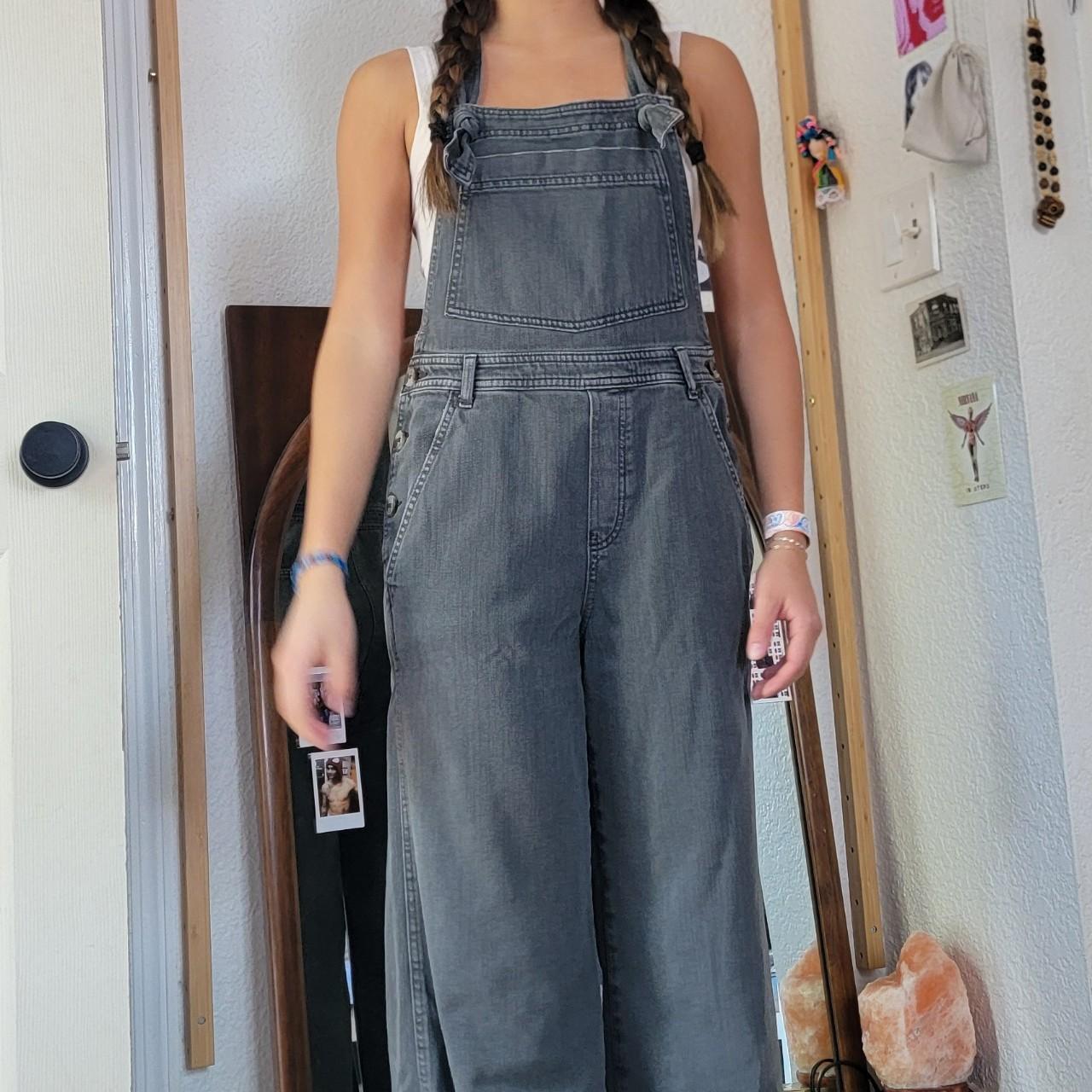 Charcoal grey Aerie overalls Adjustable straps Super... - Depop