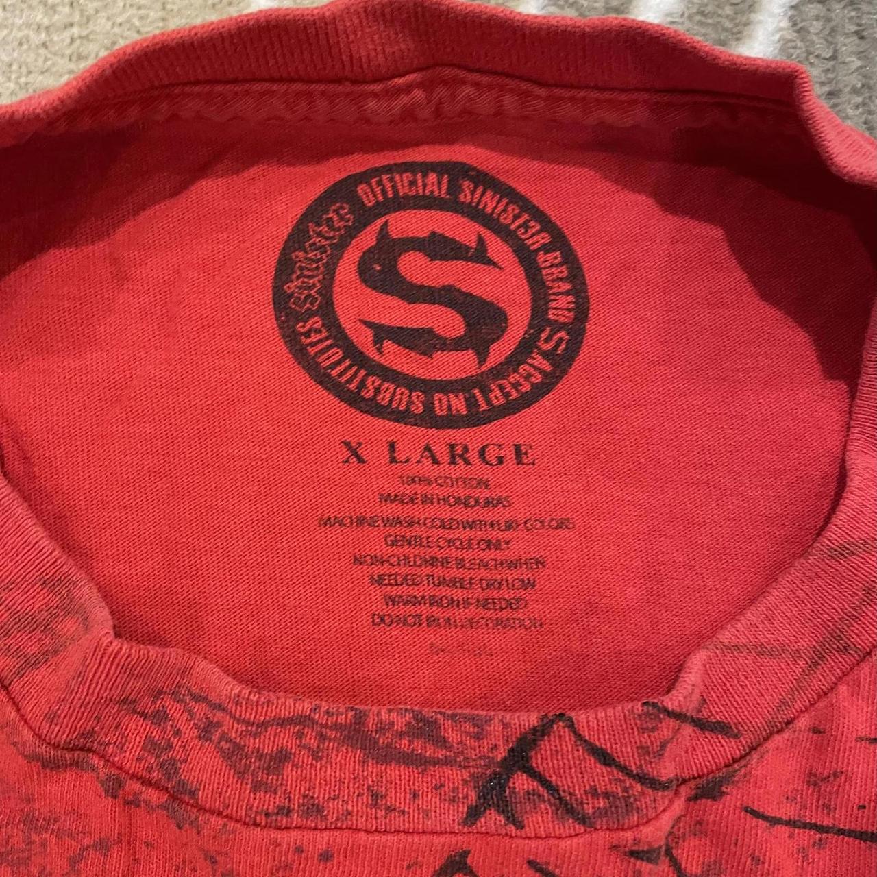 Sinister Red Spiderweb Graphic T-Shirt Sinister Red... - Depop