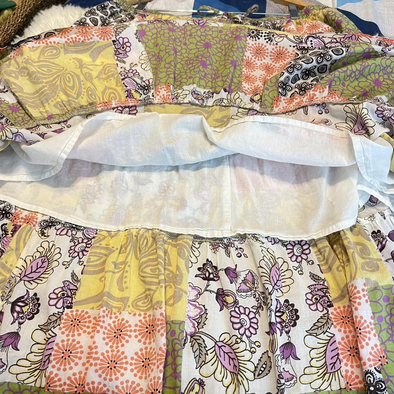 VTG White Stag Bohemian Long Skirt Patchwork Style... - Depop