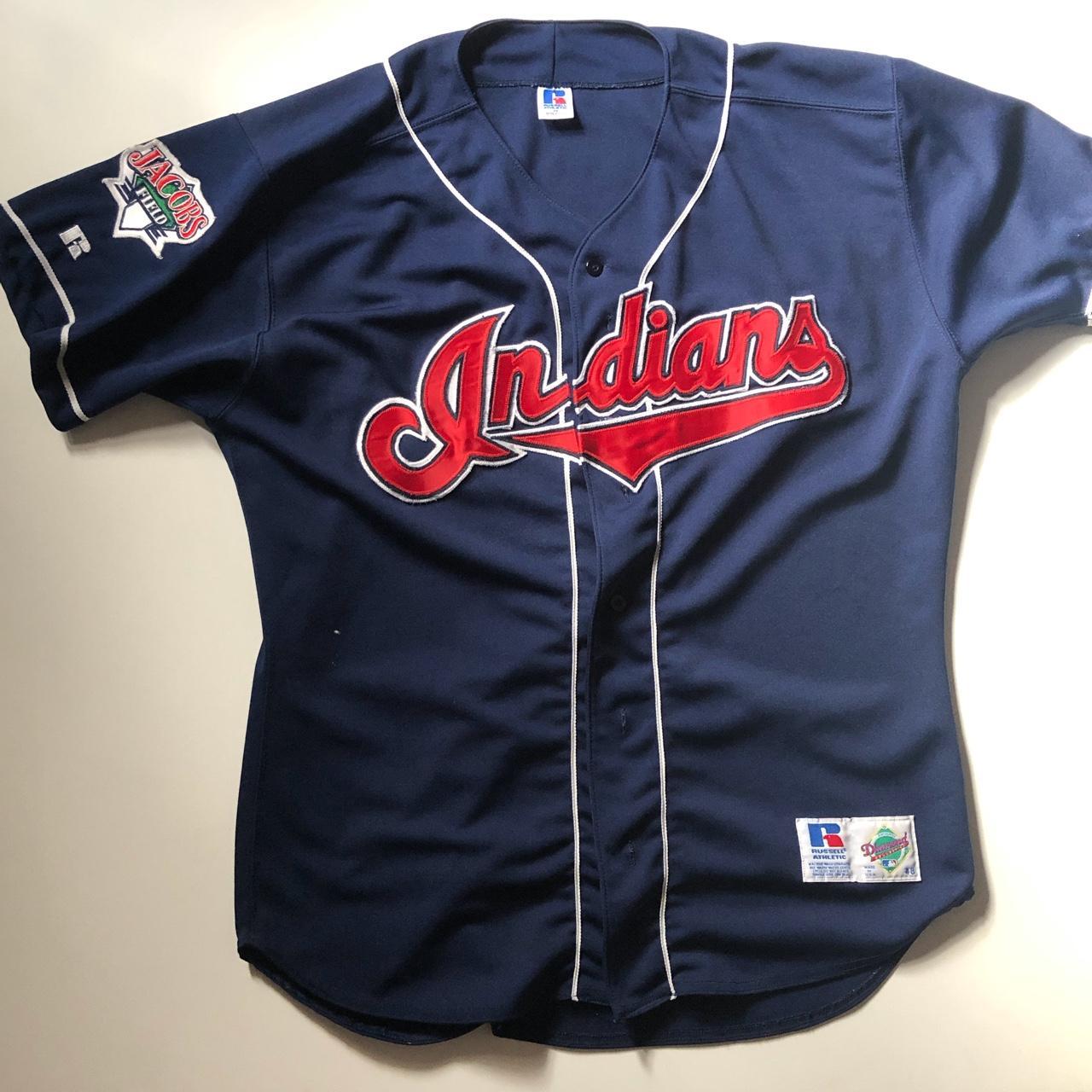 Russell Athletic Men's Navy and Red Shirt | Depop