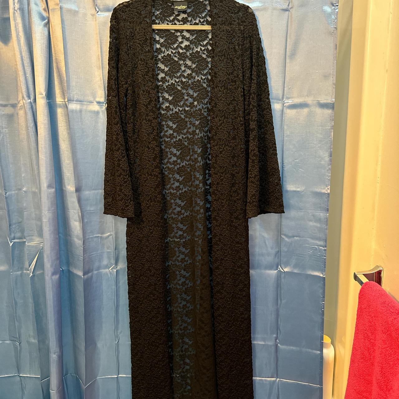 Black lace kimono with bell sleeves #lace #boho #witch - Depop