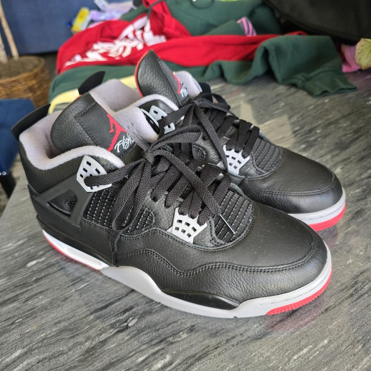 Reimagined bred 4s comes with the box no low balls... - Depop