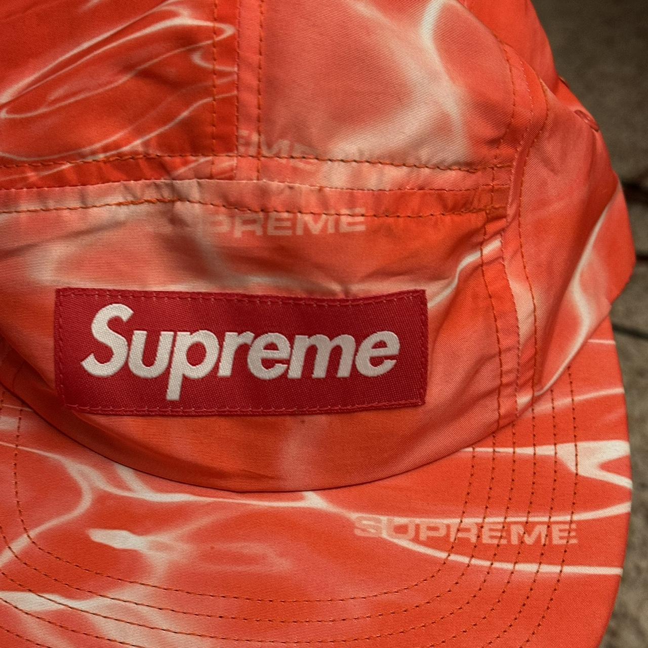 Supreme front panel ripple camp cap Preowned but... - Depop