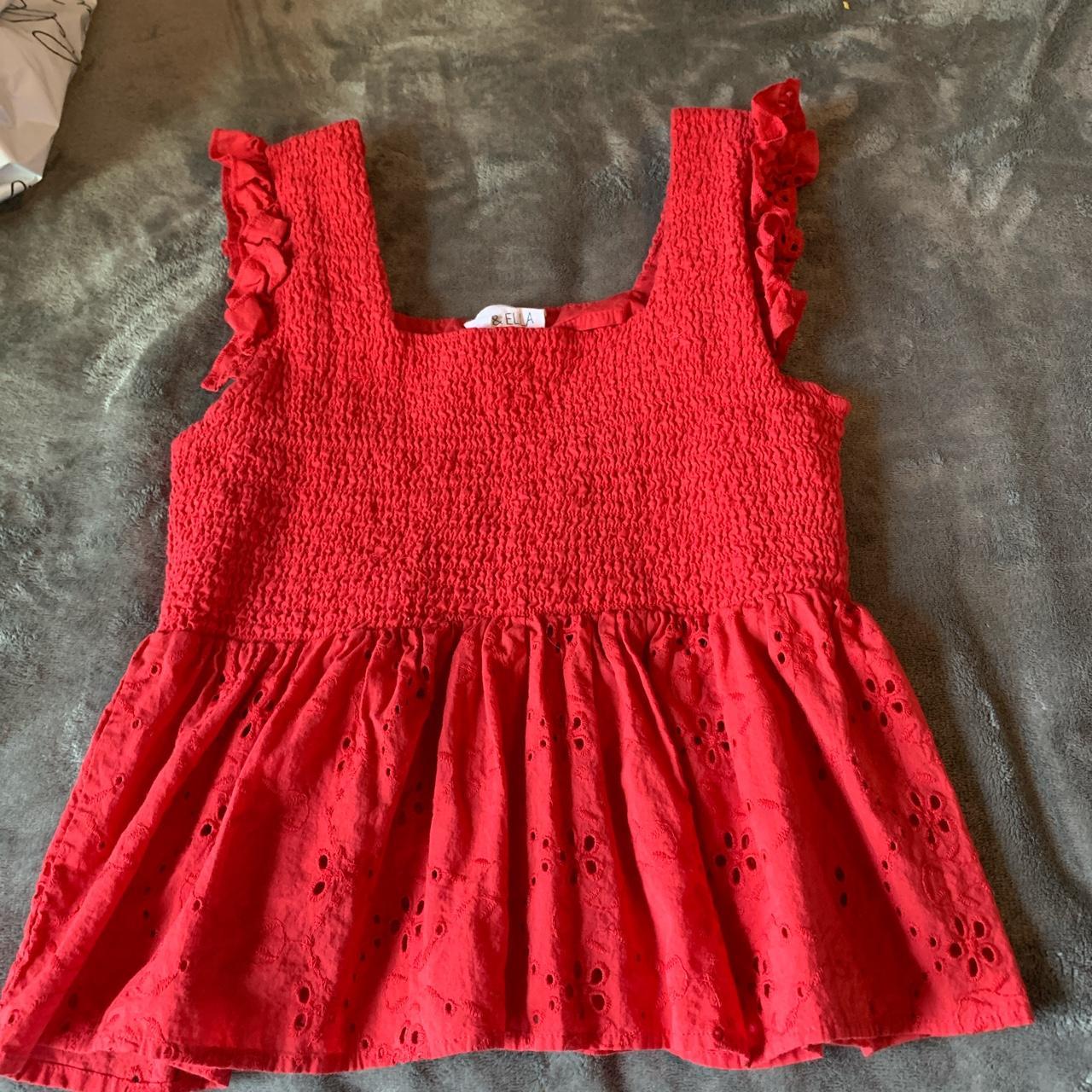red flowy top - Depop