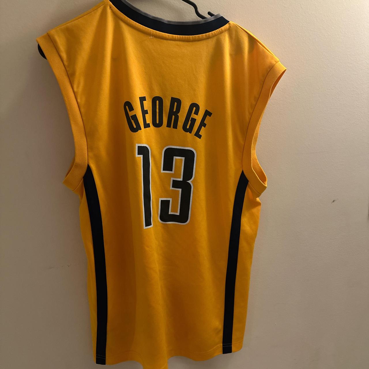 Paul George Pacers Black Yellow Jersey Adidas Size... | Depop