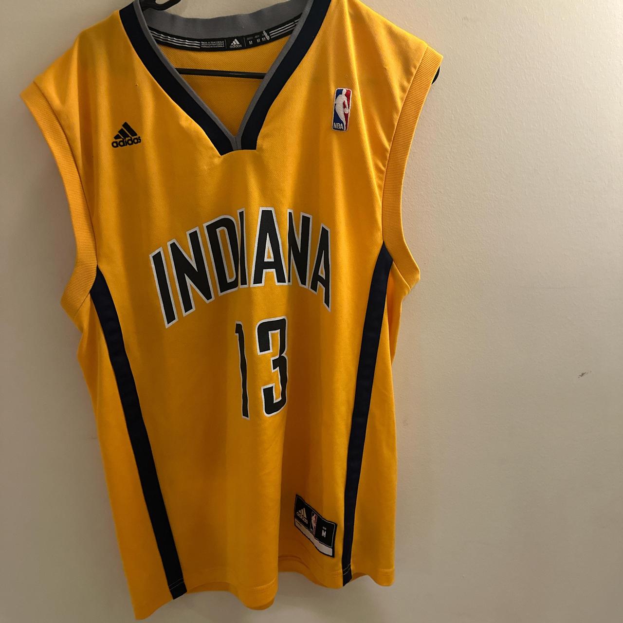 Paul George Pacers Black Yellow Jersey Adidas Size... | Depop