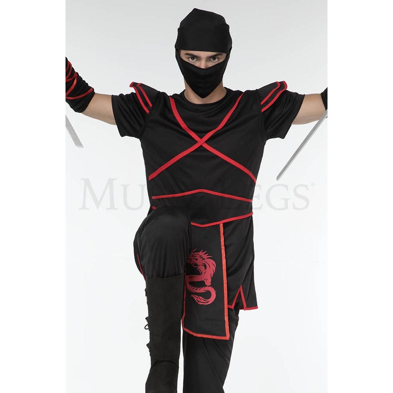 Ruthless Ninja 5 Pc Black with Red Men's Halloween... - Depop