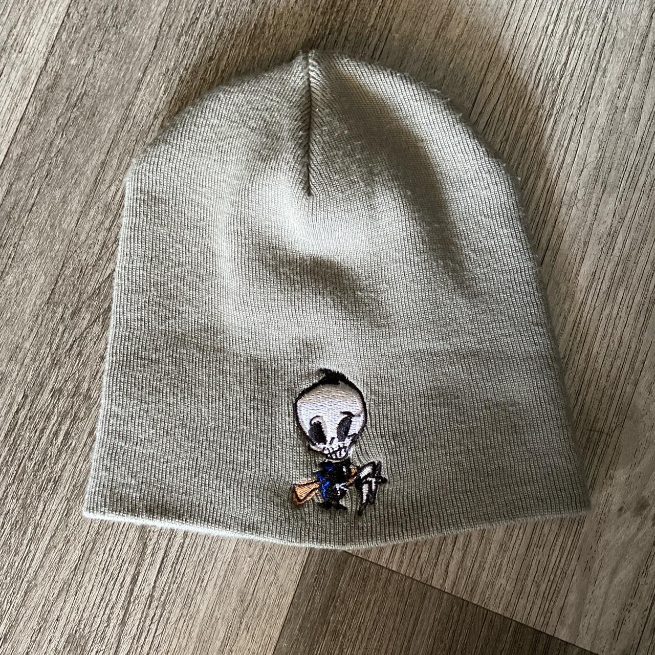 Vintage Blind Skateboarding Reaper Grey Skully... - Depop