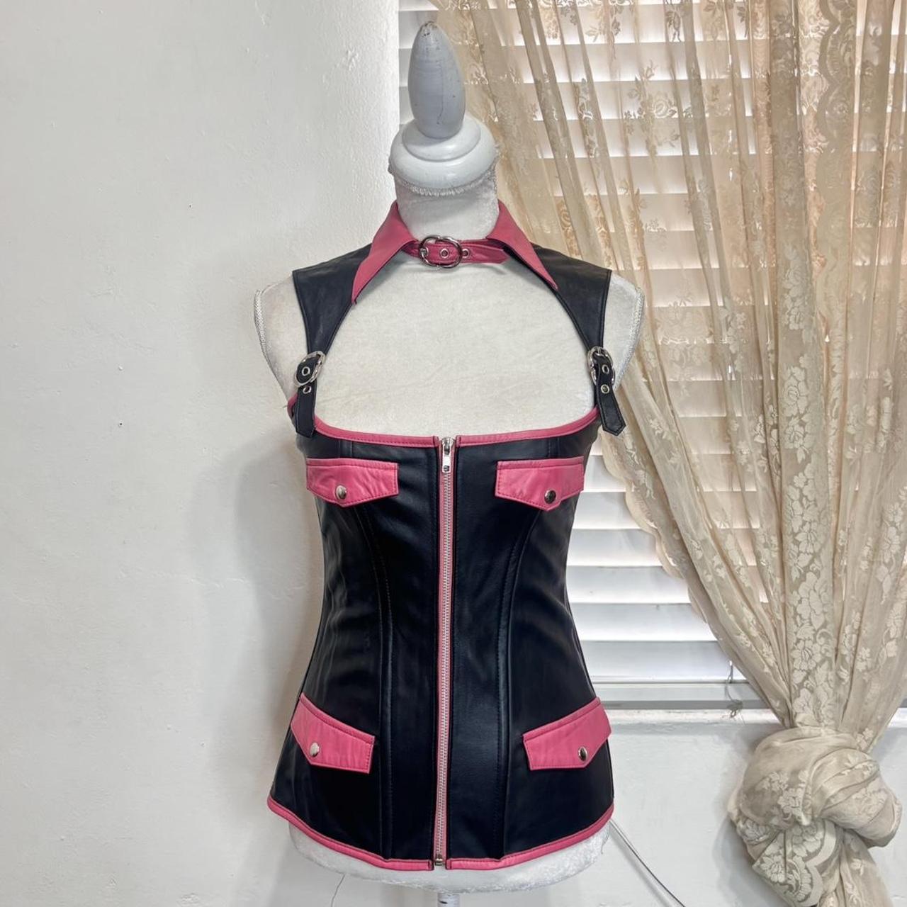 -:-insane leather vest corset-:- -this leather... | Depop