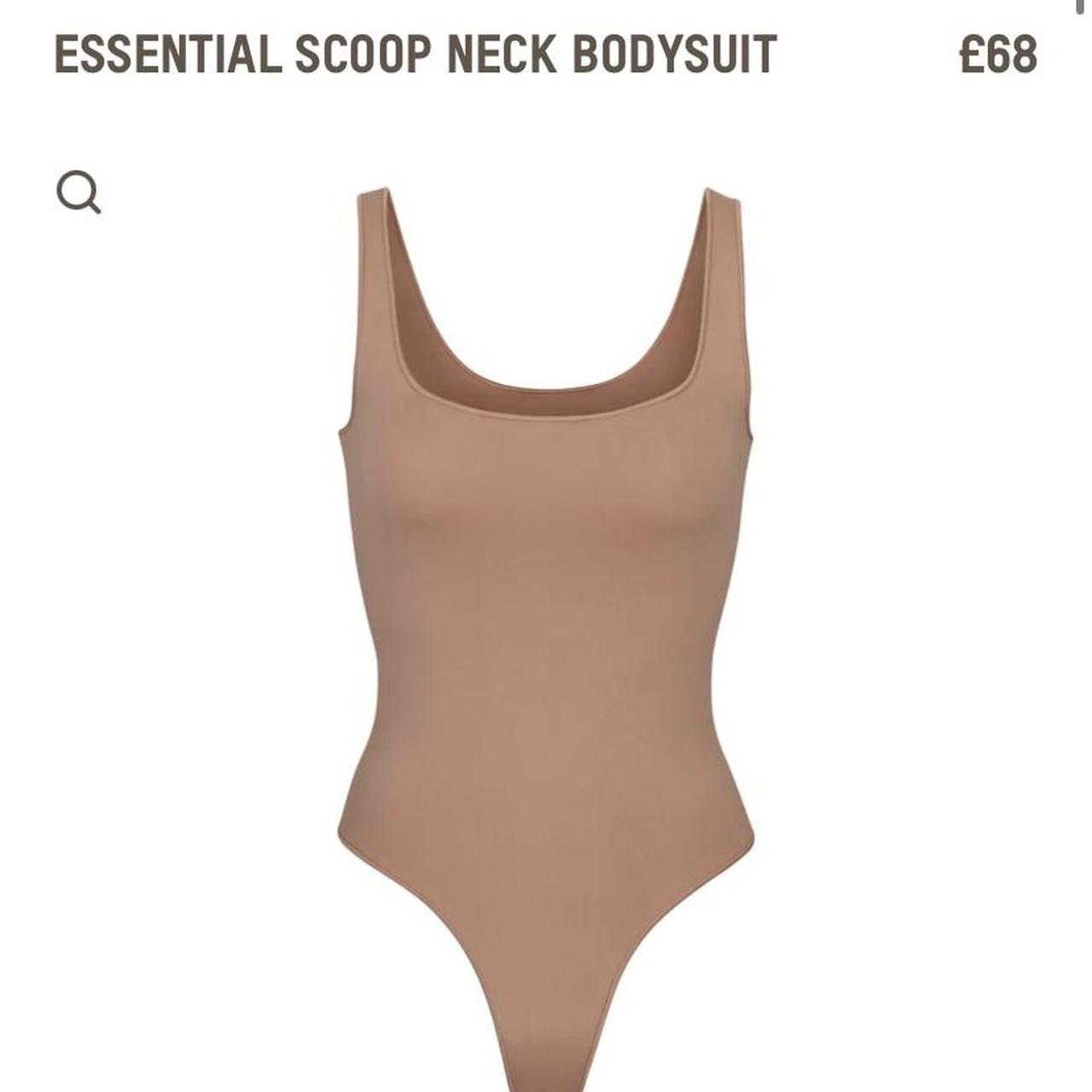 SKIMS body suit - essential scoop neck bodysuit in... - Depop