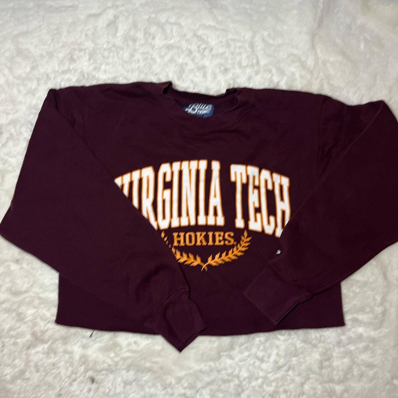 cropped virginia tech crew neck - Depop