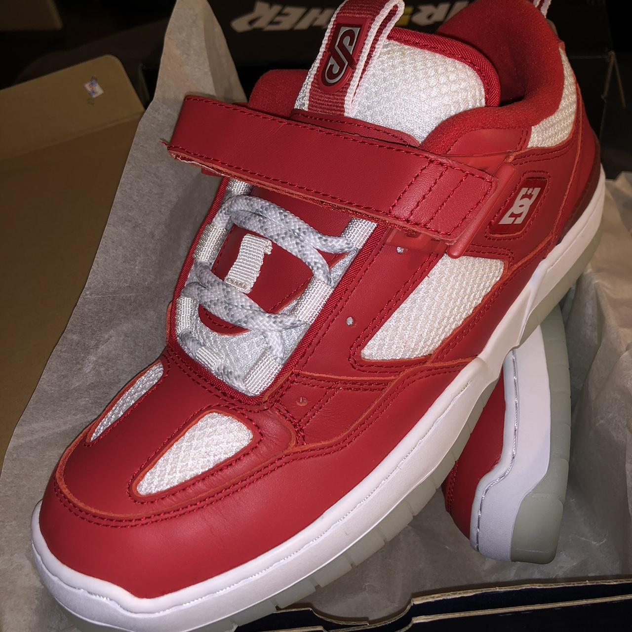 DCSHOECOUSA JS1 shoes in red and white, size US10 - Depop
