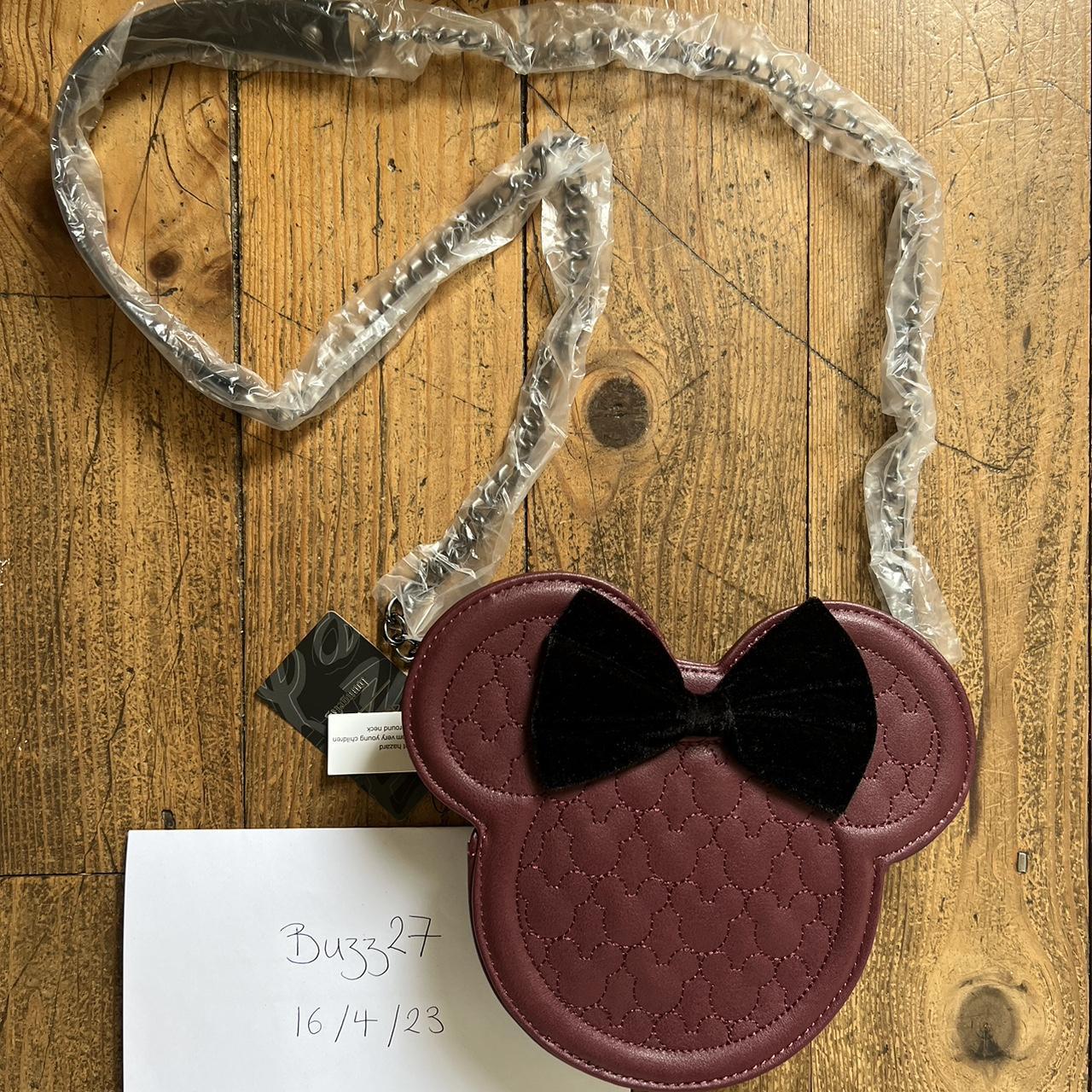 Loungefly X Disney Minnie Mouse Maroon/Burgundy... - Depop