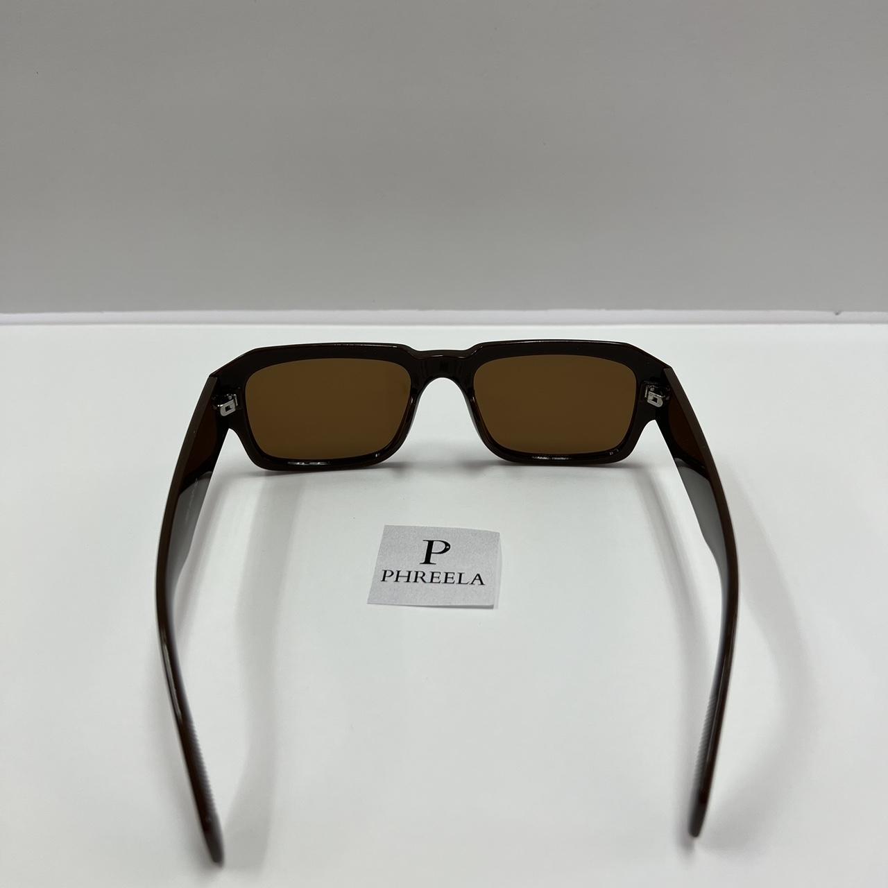 Retro Brown square sunglasses / trendy brown... - Depop