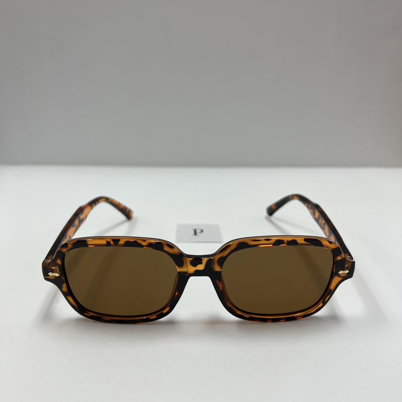 Retro square leopard sunglasses / vintage leopard... - Depop