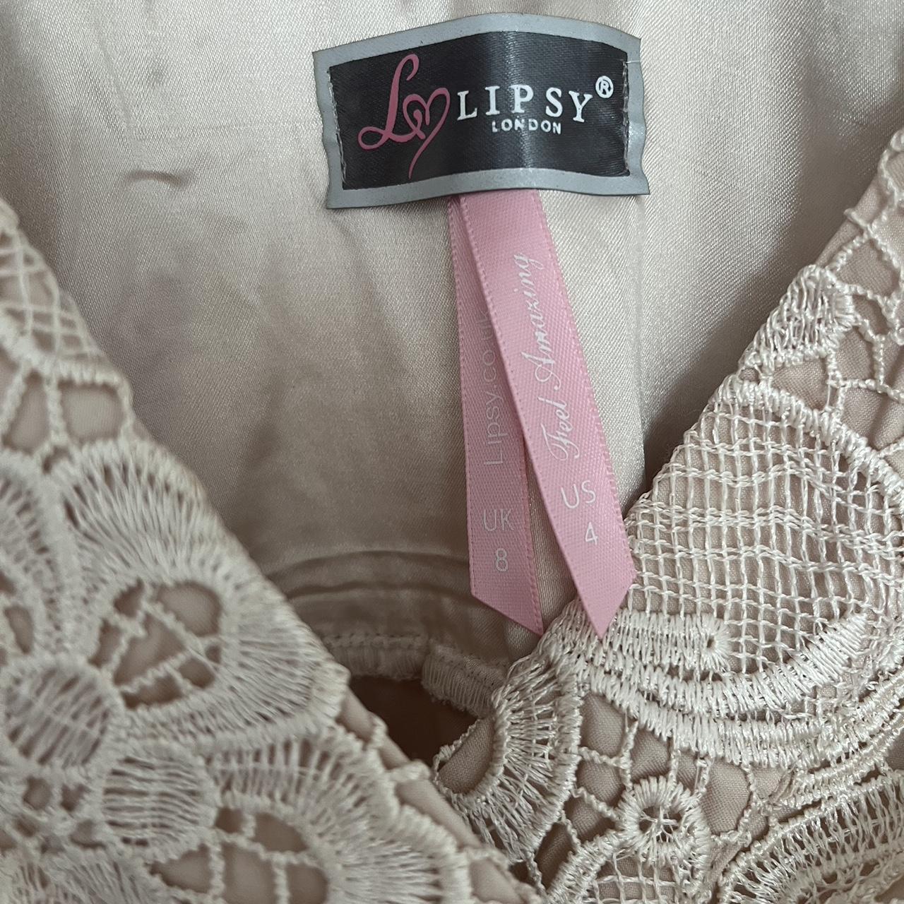 Cream Lipsy lace dress #weddingguest #occasionwear - Depop