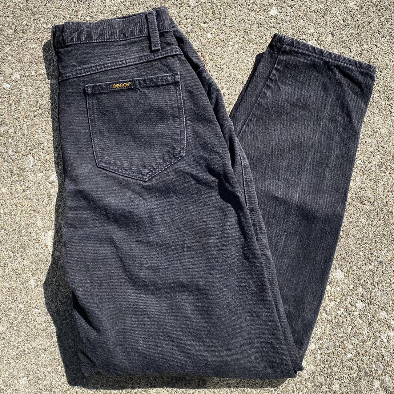 80s Sasson black mom jeans, high rise wide... - Depop