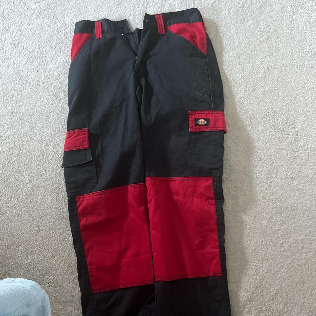 Dickes red and black cargos #dickies #cargos - Depop