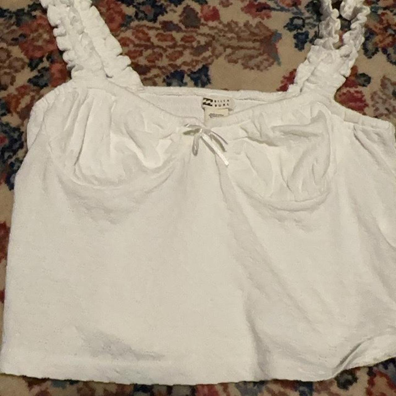 white BillaBong top from Pacsun never worn, but... - Depop