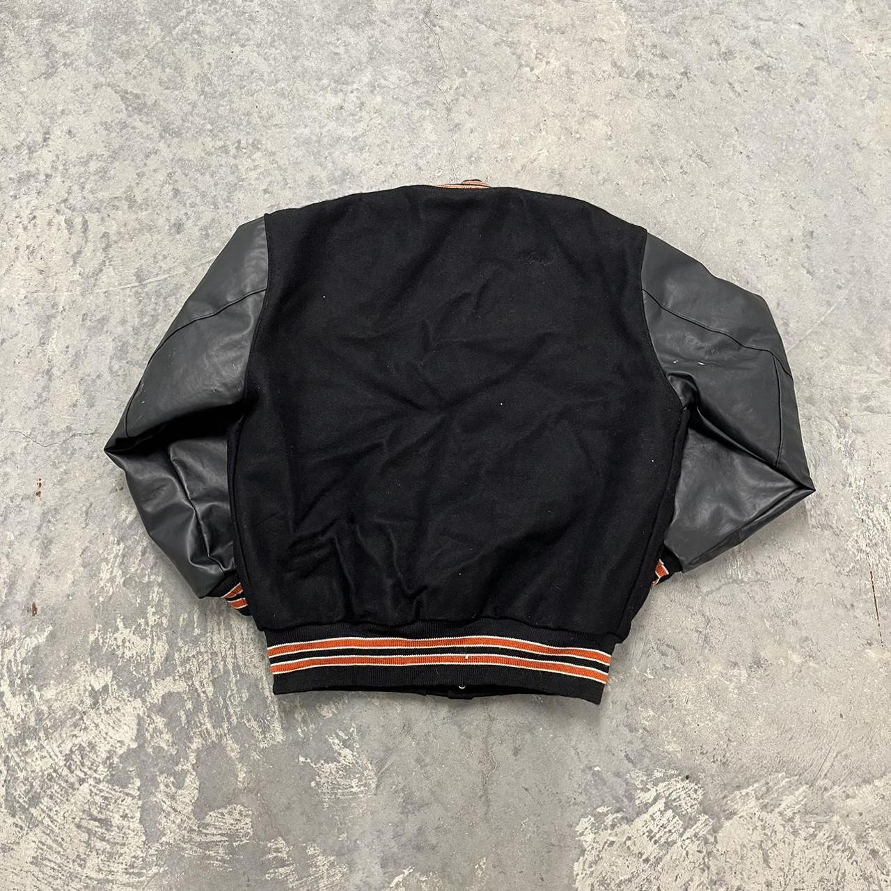 American Vintage Men's Black and Orange Jacket | Depop