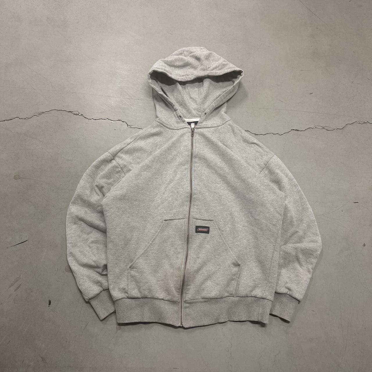 Vintage 90’s Grey Dickies Heavyweight Zip Up Jacket... - Depop