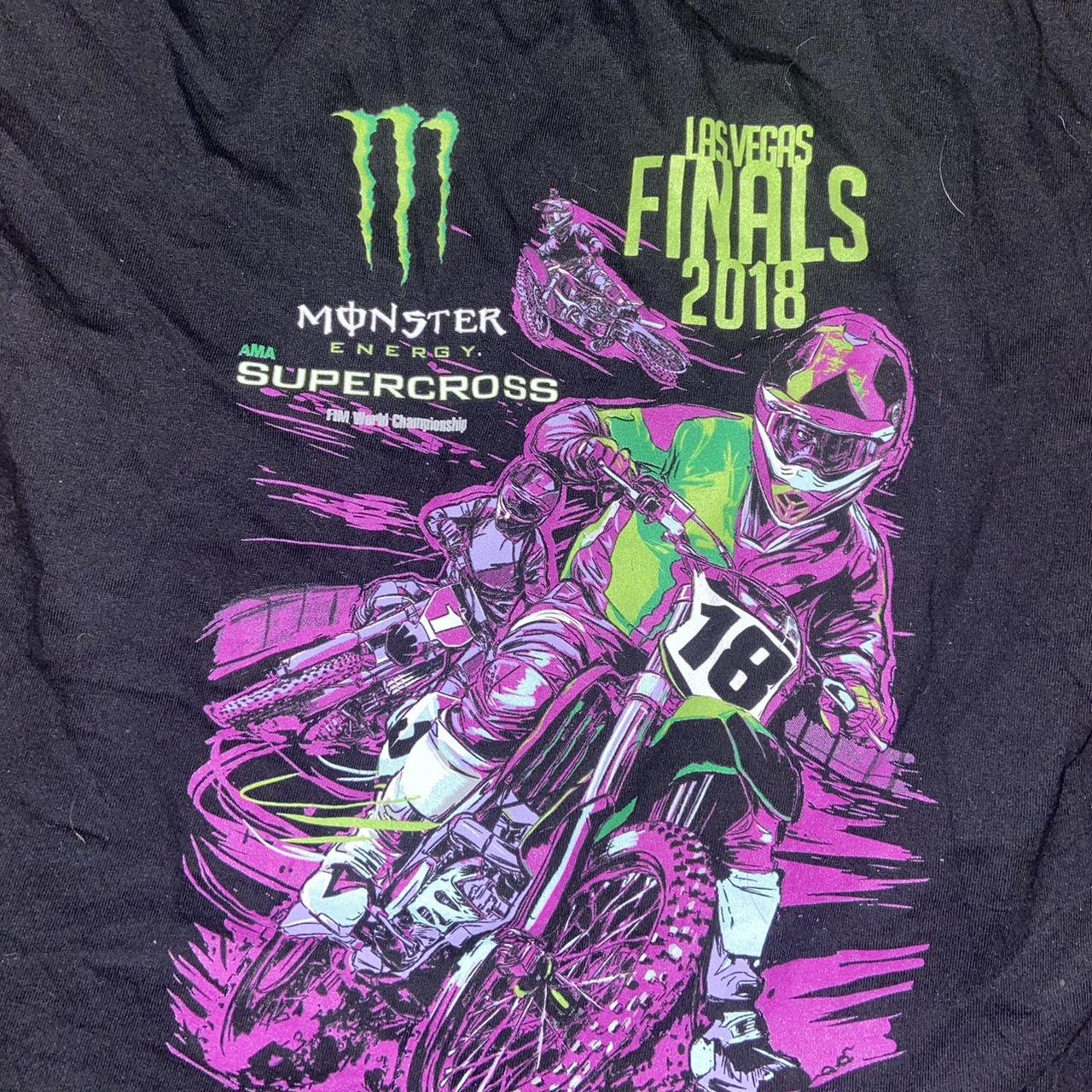 Monster Energy tank top size M Black, purple, and... - Depop