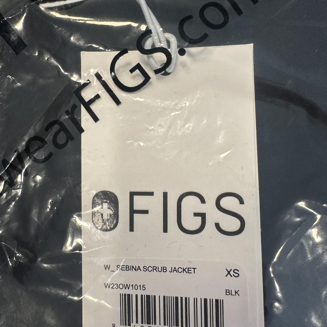 Brand New - FIGS Sebina Scrub Jacket in Black.... | Depop