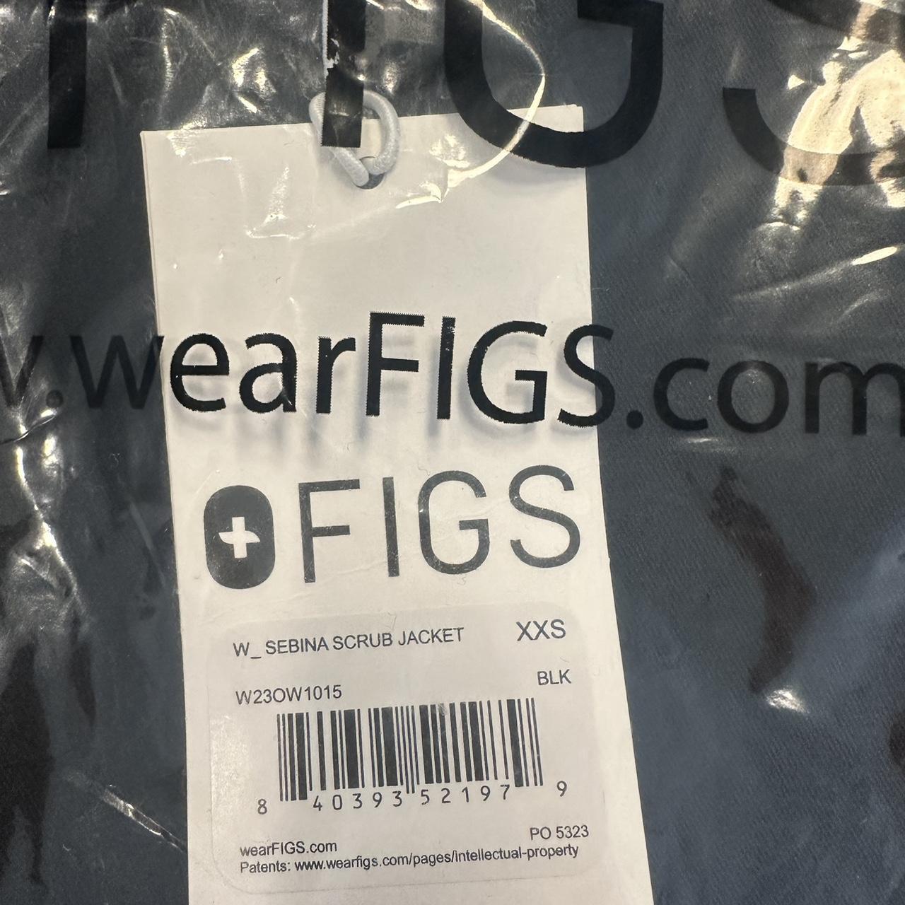 Brand New - FIGS Sebina Scrub Jacket in Black.... | Depop