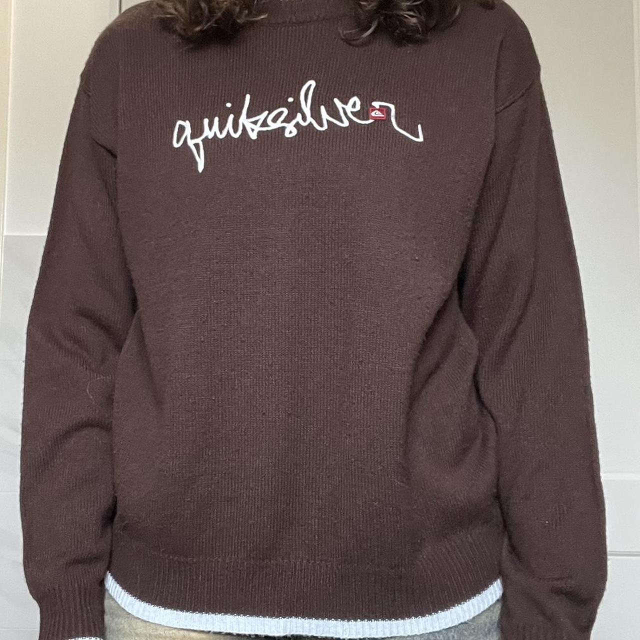 Brown Quiksilver sweater Size M | Depop