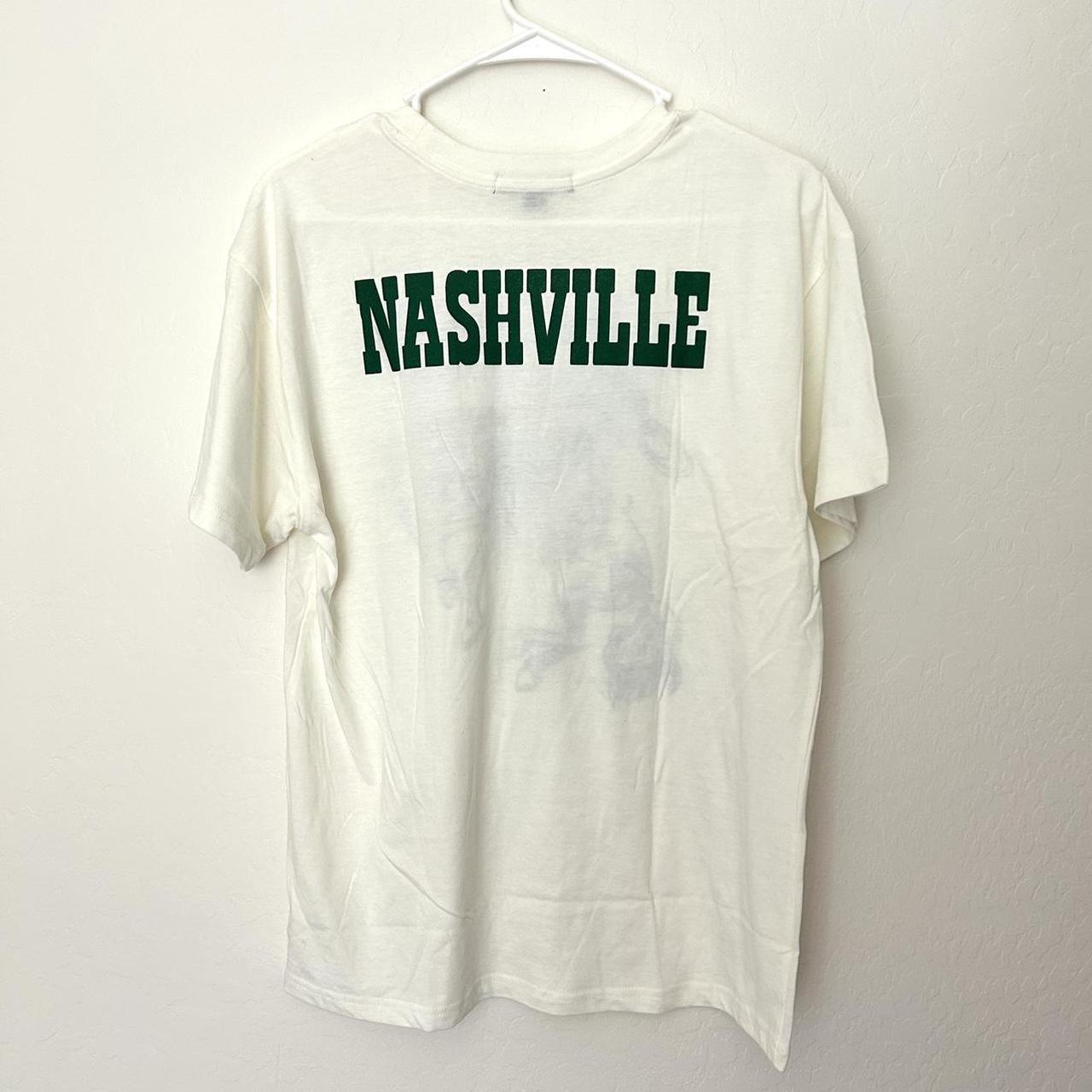 Women's Green and White T-shirt | Depop