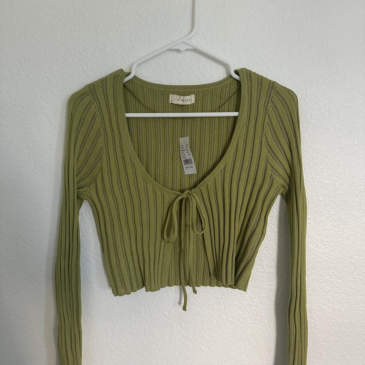 LA Hearts by Pacsun Tie-Front Sweater Cardigan - Depop