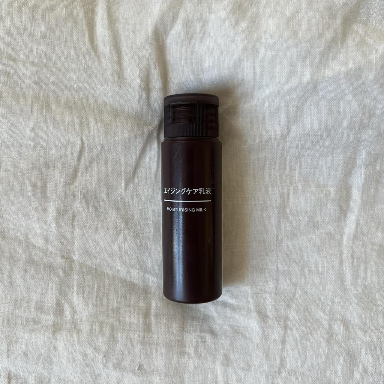 muji moisturizing milk in 50ml size! from the aging... - Depop