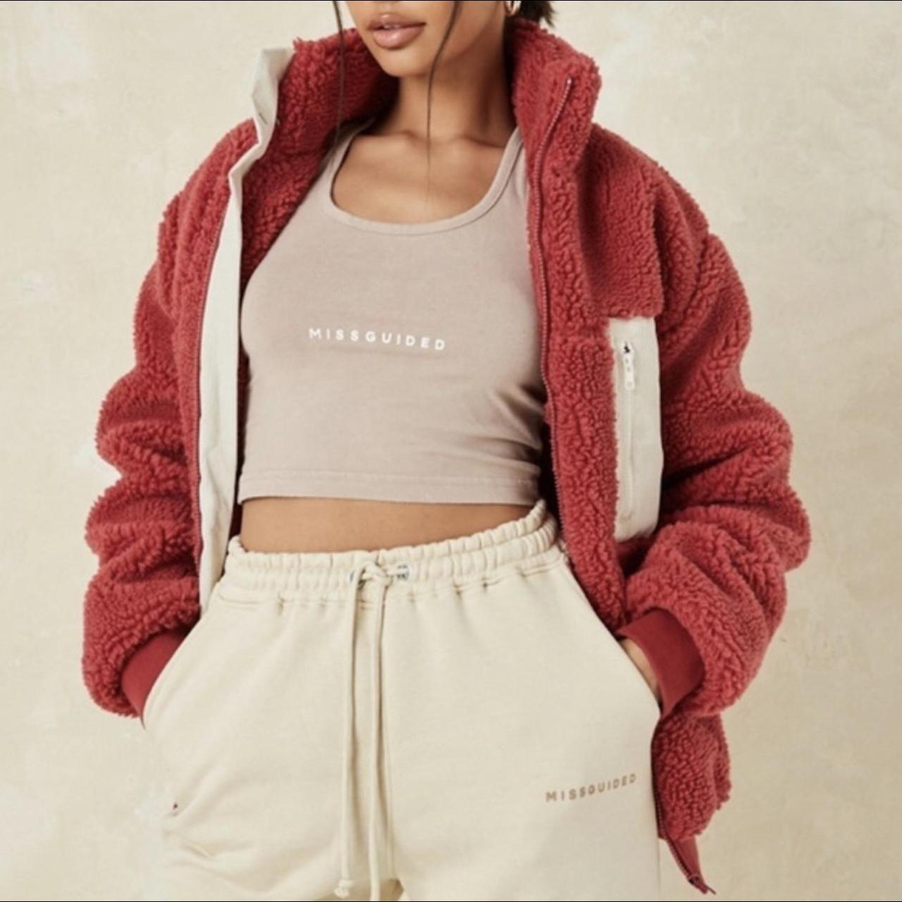 MISSGUIDED Teddy cord mixed jacket - Depop