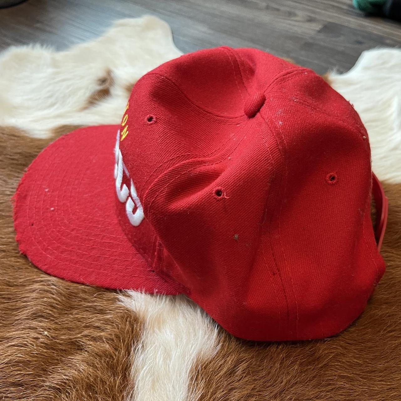 Vintage Red Wool Houston Rockets Trucker Hat NBA... - Depop