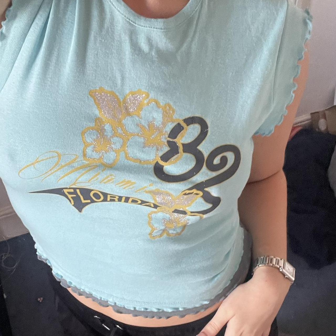 Super cute y2k blue T-shirt from urban outfitters.... - Depop