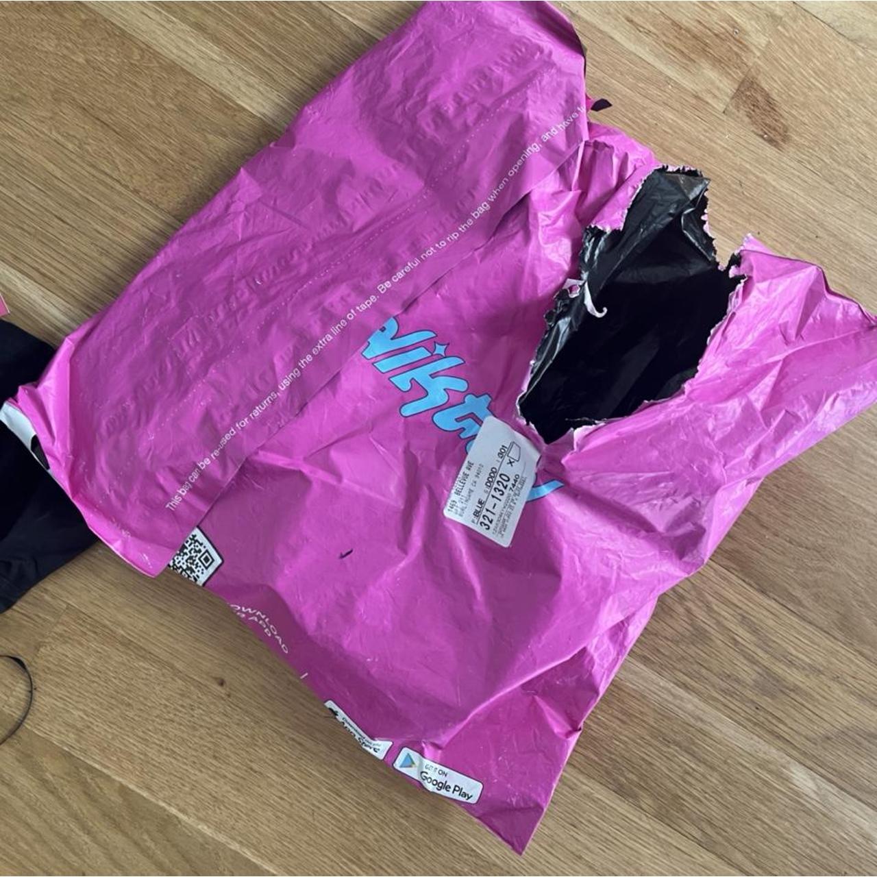 EDIKTED Karmen Pink & Black Low Waisted Skirt... - Depop