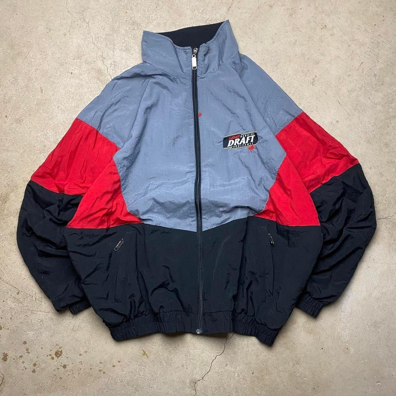 Vintage 90s Labatt Genuine Draft beer windbreaker... | Depop