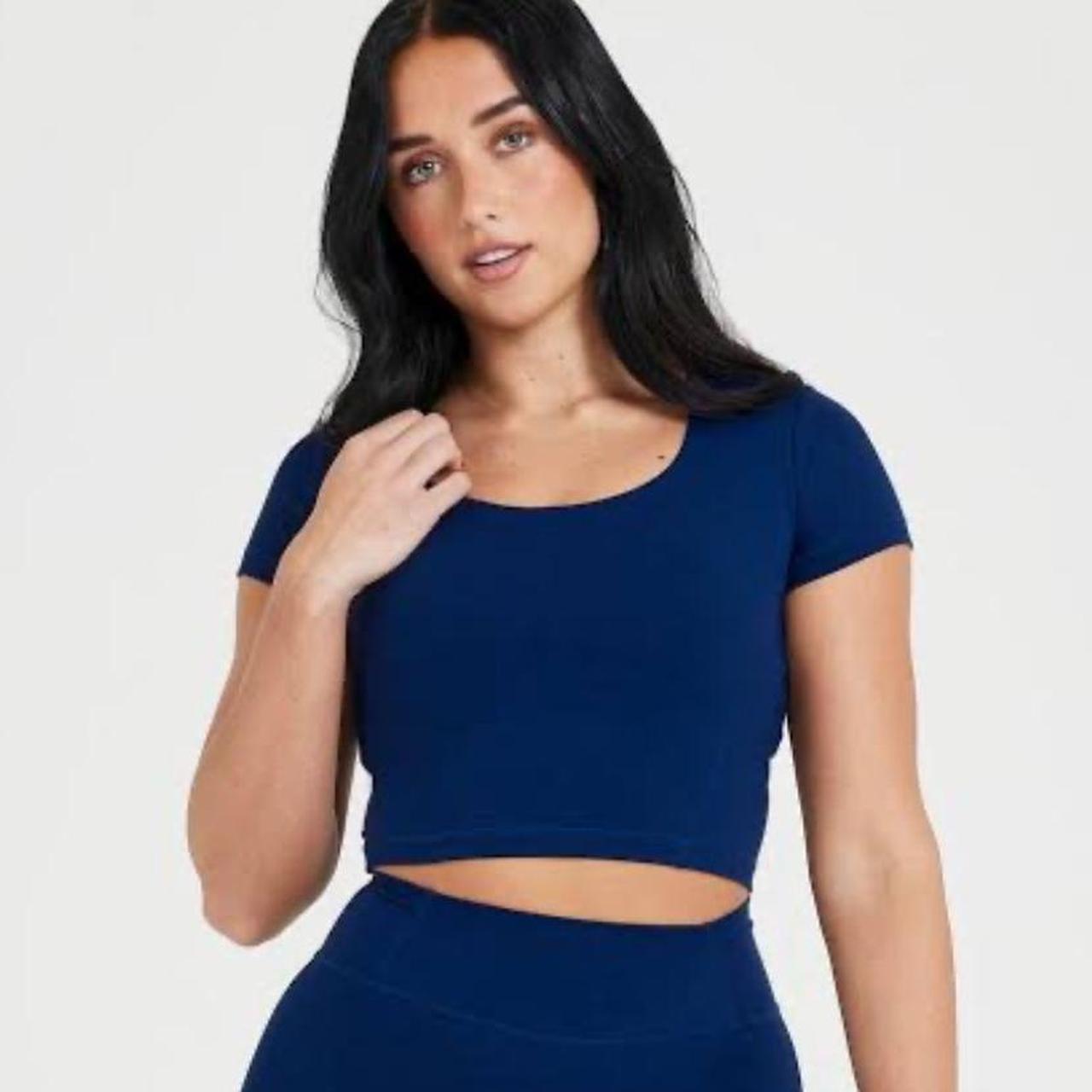 Oner active midnight blue Midnight timeless crop - Depop