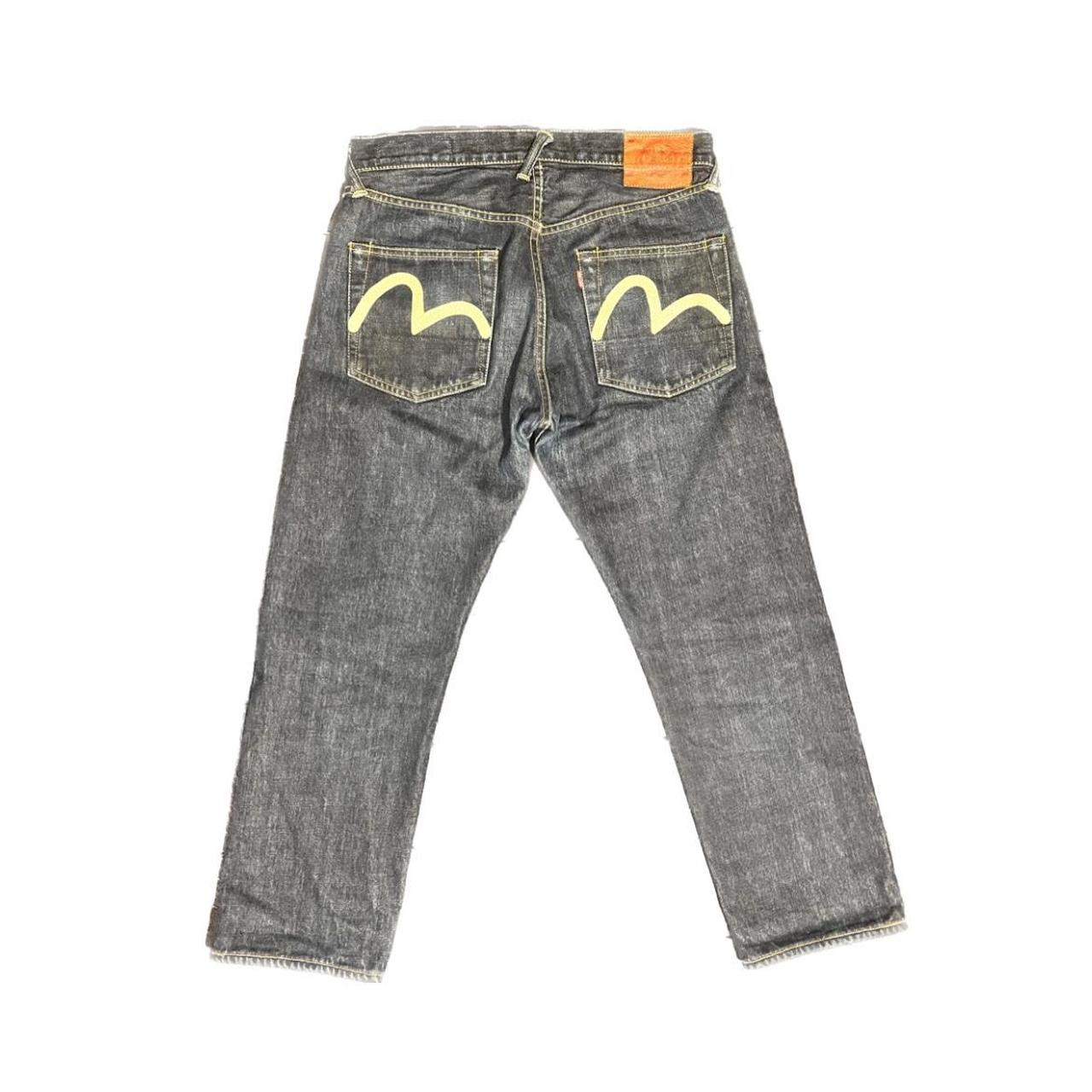 Evisu hand painted jeans Straight fit 31x32 - Depop