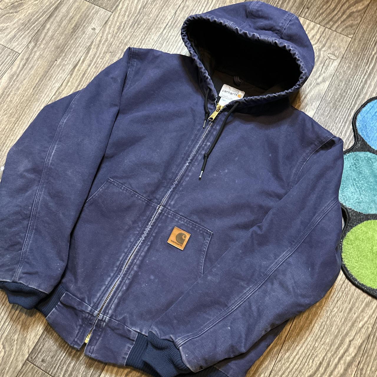 FADER Navy Carhartt Jacket Super clean and nice fade... | Depop