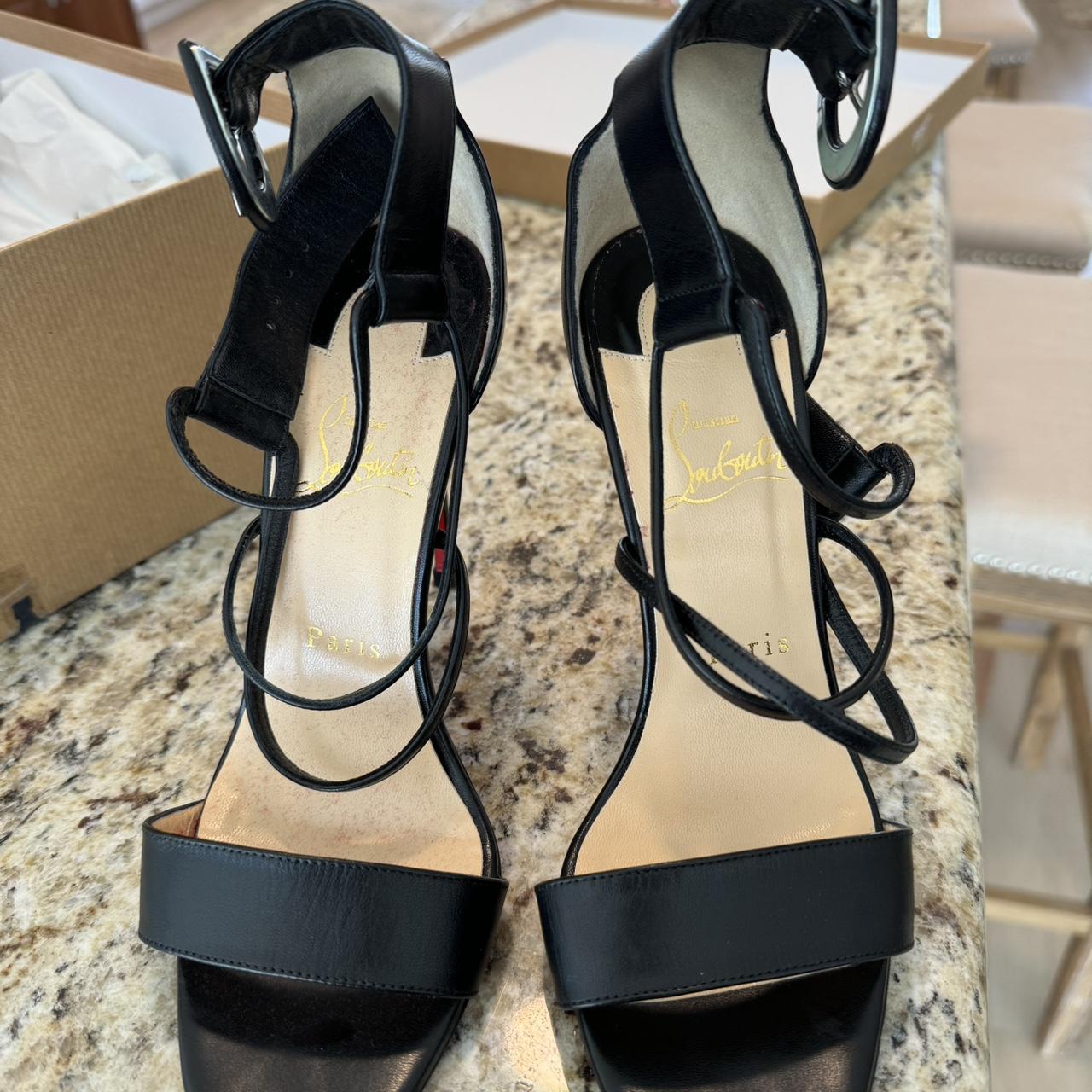 Christian Louboutin heels Black size 38 Worn once | Depop Christian Louboutin heels Black size 38 Worn once | Depop