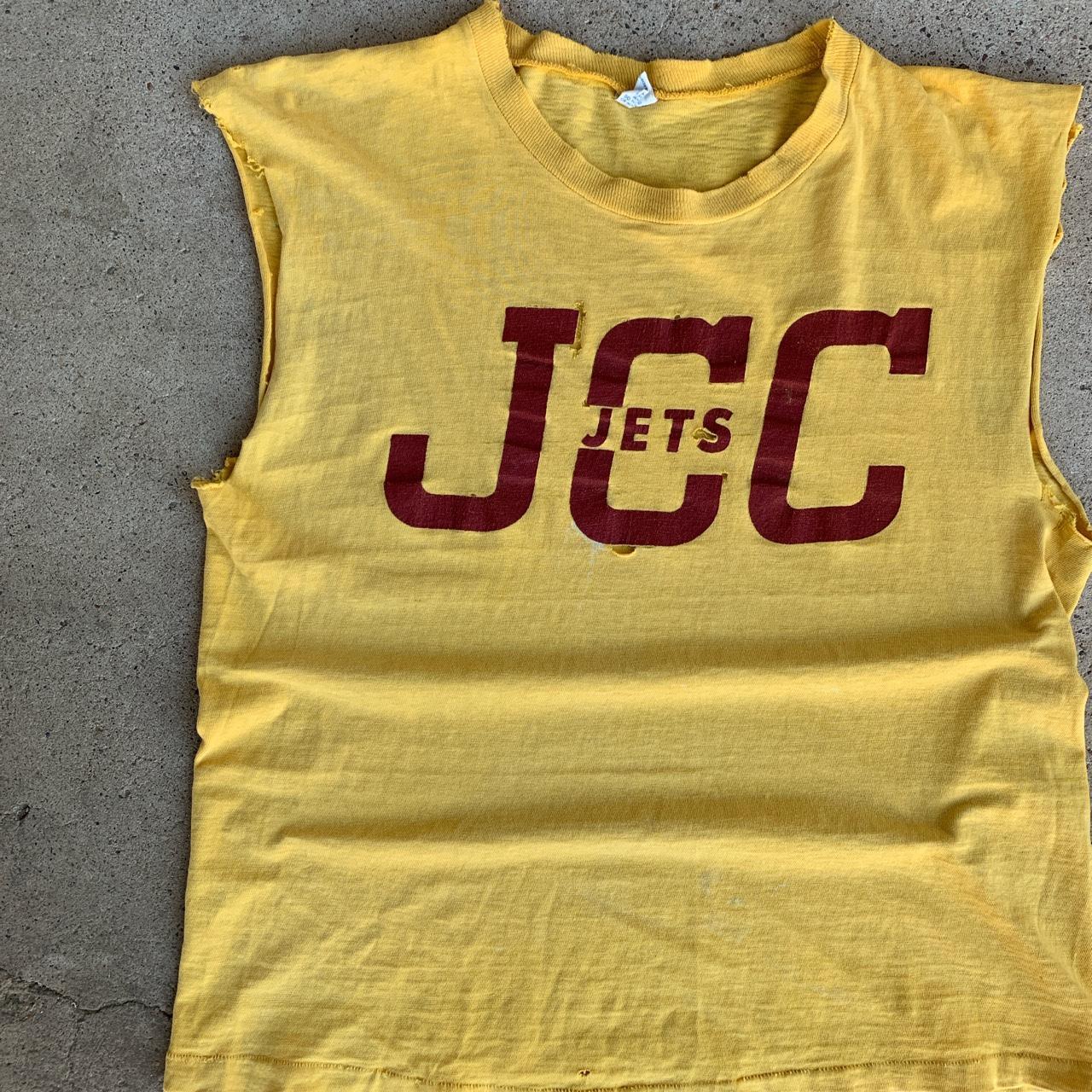 Vintage 60s Artex JCC Jets Jackson College Cut Off... - Depop