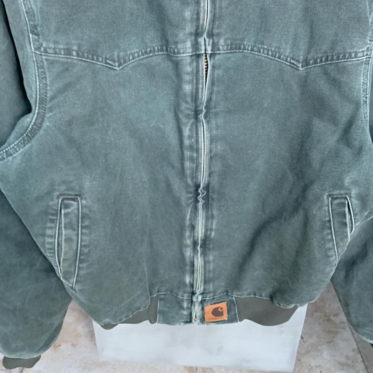 Vintage Carhartt J14 Mos Sante Fe Faded Green Jacket... - Depop