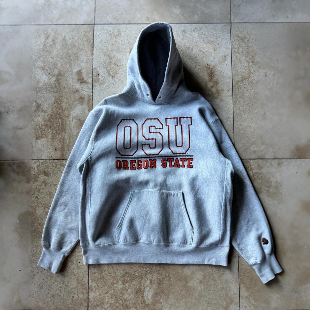 Vintage 90s Oregon State University Reverse Weave... - Depop