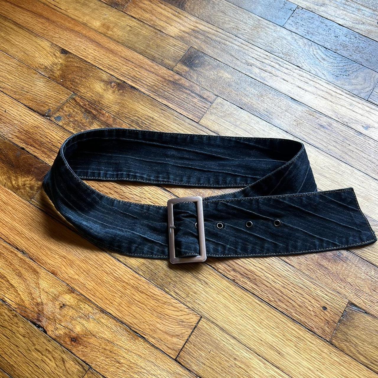 Denim chunky belt Smallest it goes is 30” Fits... | Depop